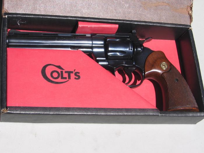 Colt Python 357 Magnum 6 Inch Blue From 1969 For Sale at GunAuction.com ...