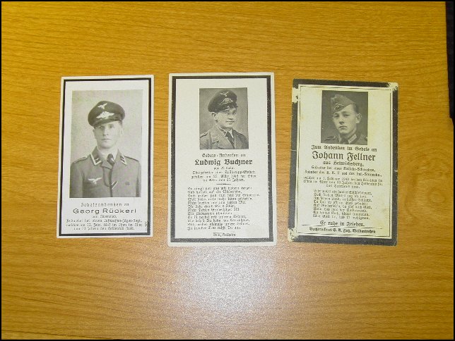 (3) Ww2 German Death Cards - Luftwaffe For Sale at GunAuction.com - 6468388