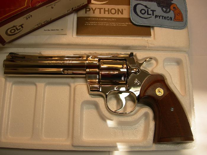 Colt Python 6inch Nickel (Nib) For Sale at GunAuction.com - 7828010