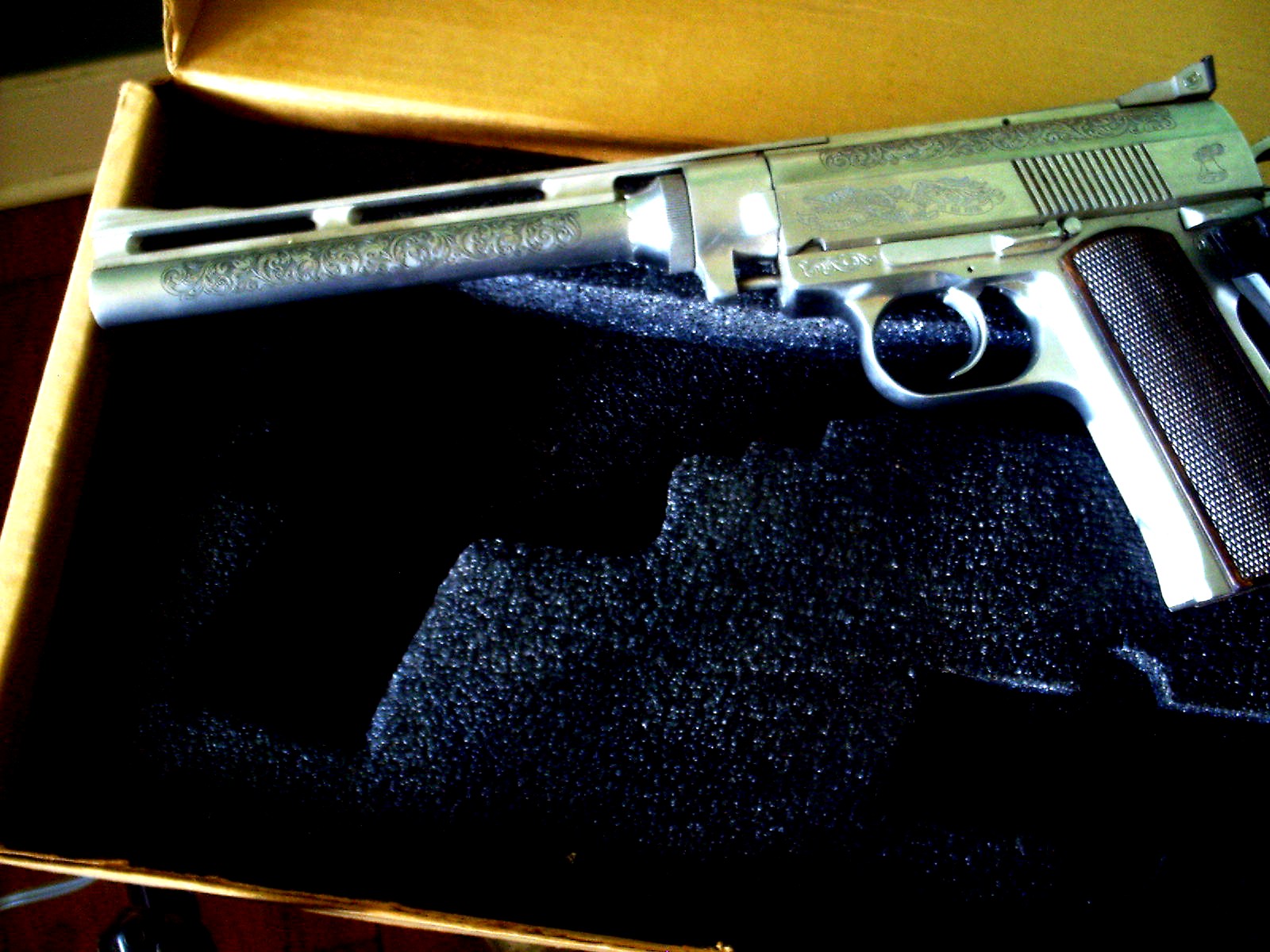 Wildey Firearms Co., Inc. - Wildey 45 Mag Engraved Presentation Model 8 ...