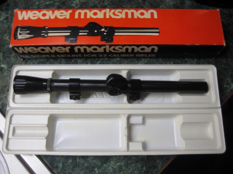 Weaver Marksman 4x Scope & Mount Antique For Sale at GunAuction.com ...