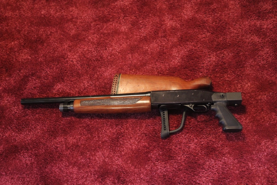 Winchester 1200 Riot Folder With Original Stock For Sale at GunAuction ...