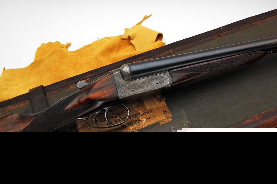 Thomas Wild 12 Gauge 2-3/4 Inch Chamber Double Barrel Shotgun & Case C ...