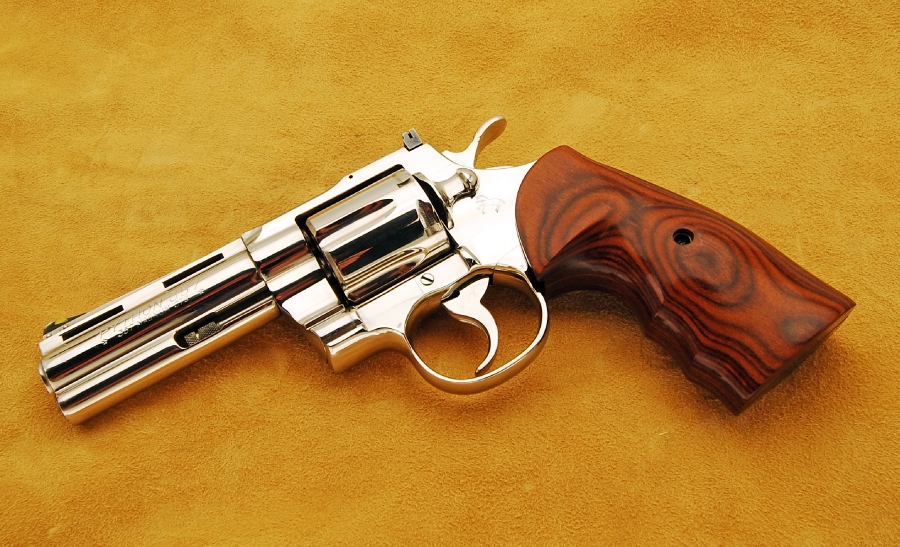 Colt Model Python Caliber 357 Magnum Ctg 4 Inch Barrel Nickel Plated ...