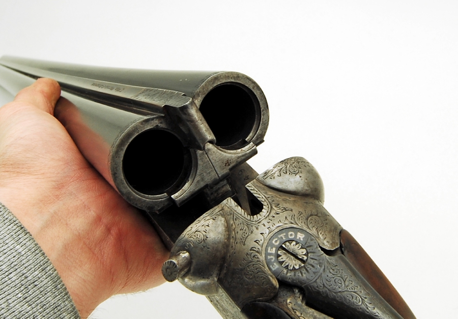 Thomas Wild 12 Gauge 2-3/4 Inch Chamber Double Barrel Shotgun & Case C ...