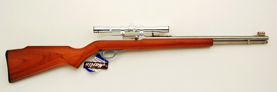 Marlin Model 60 Sb Caliber 22 Long Rifle Semi Auto Ss Tube Feed & Scope ...