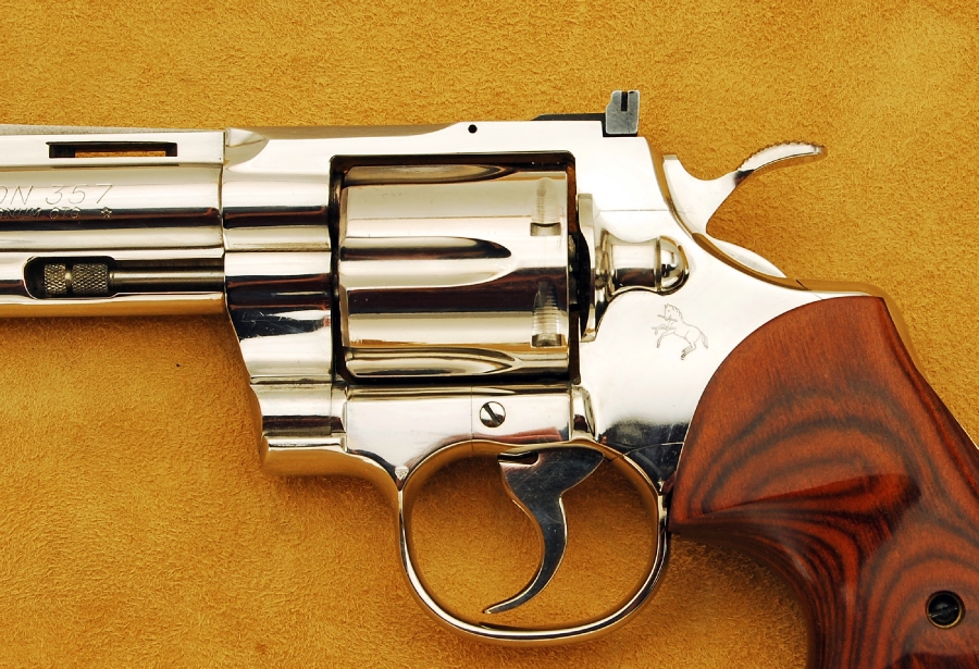 Colt Model Python Caliber 357 Magnum Ctg 4 Inch Barrel Nickel Plated ...