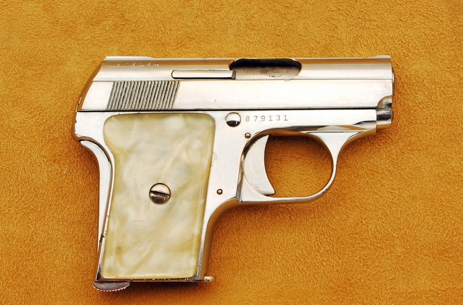 Astra Model Cub Pocket Auto Caliber 6.35 25 Acp Semi Auto Pistol Nickel ...