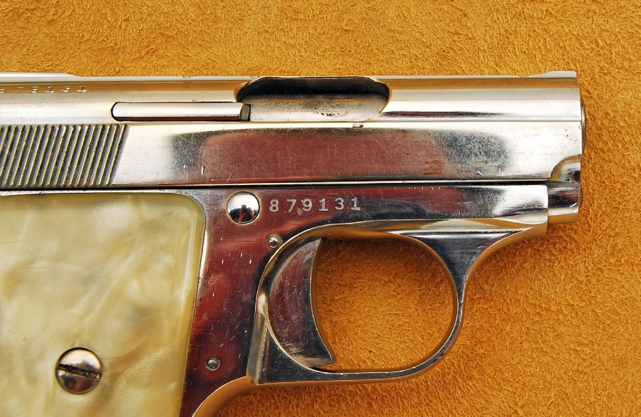 Astra Model Cub Pocket Auto Caliber 6.35 25 Acp Semi Auto Pistol Nickel Plated For Sale at ...