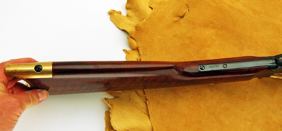 A Uberti 1858 Revolver Carbine Black Powder 44 Caliber Rifle & Box No ...