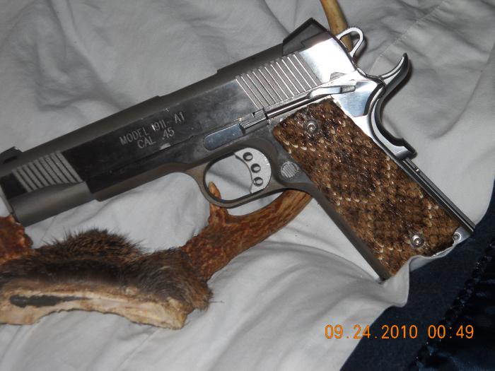 Rattlesnake 1911 45 Auto Colt Kimber Grips For Sale at GunAuction.com ...