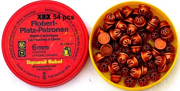 154 rounds of 6mm/.22 cal. Crimped Flobert Blanks