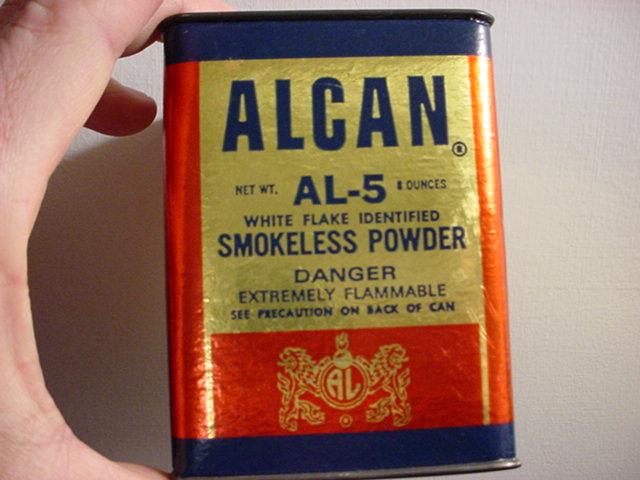 ALCAN AL-5 Smokeless Gun Powder tin EXCELLENT S&W