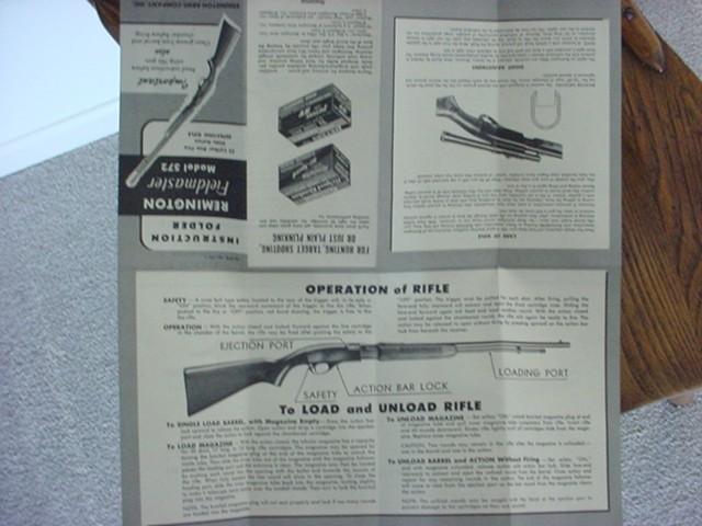 Remington 572 Pump .22 Original Instruction Manual For Sale at ...