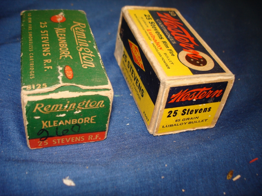 2 Boxes .25 Stevens Rimfire, Remington, Western For Sale at GunAuction ...