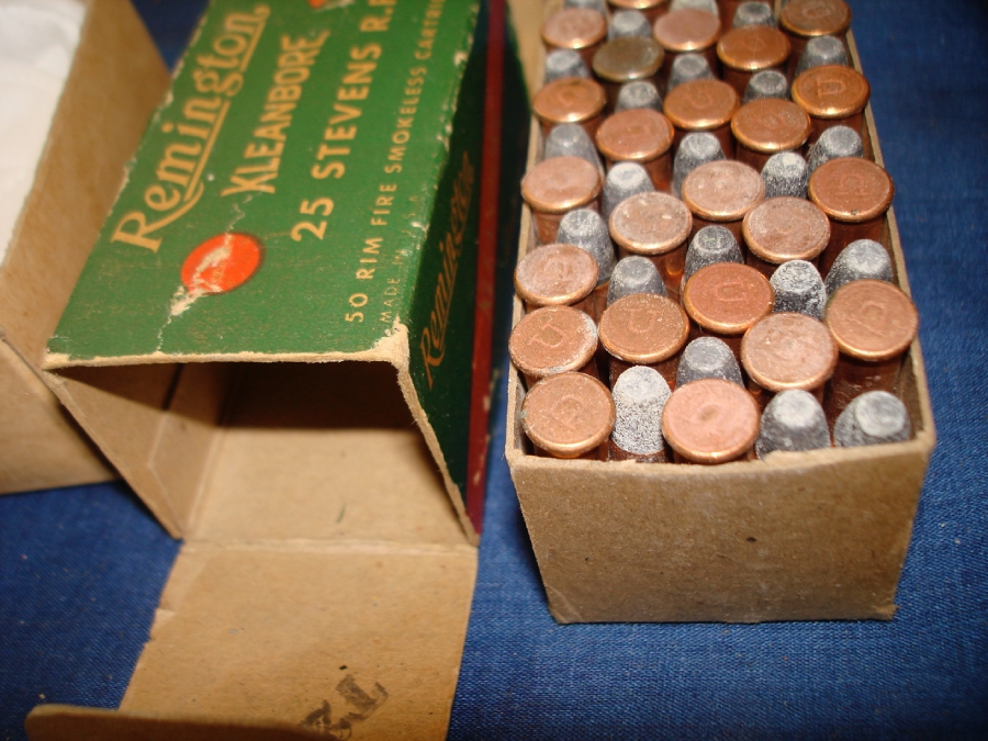 2 Boxes .25 Stevens Rimfire, Remington, Western For Sale at GunAuction ...