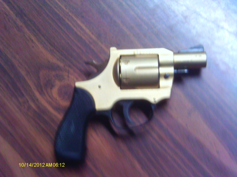 Fie Standard 38 Special 6 Shot Gold Plated Pistol For Sale at ...