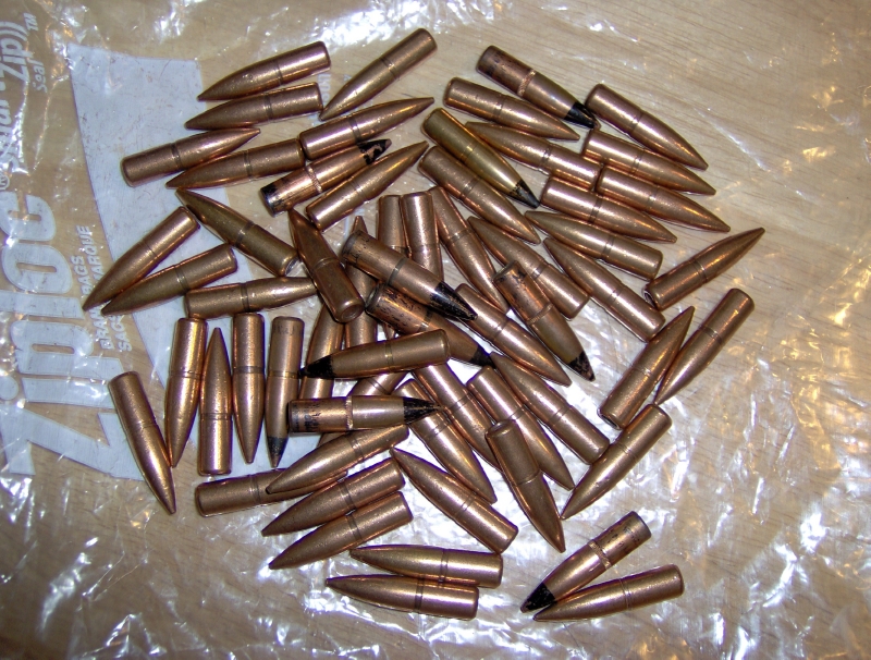 50-30cal M2 black tipped steel core AP bullets