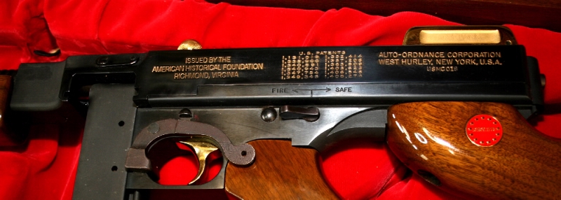 American Historical Foundation Usmc,Thompson Machine Gun,24 Ct Gold ...