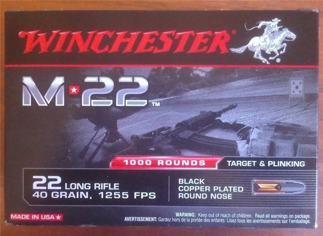 1000 Rounds Of M22 Winchester 22lr 22 Long Rifle For Sale at GunAuction ...