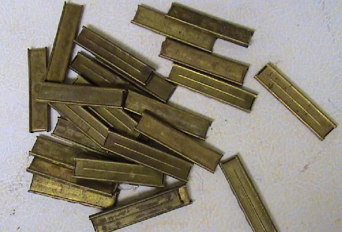 25 8mm mauser stripper clips heavy 3 piece brass