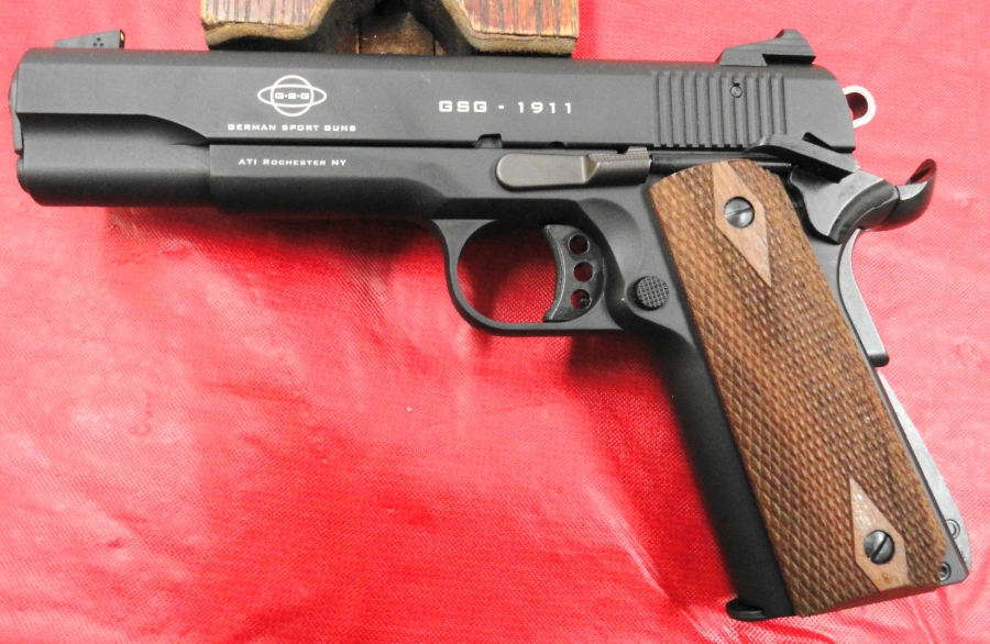 German Sport 1911 .22lr 5"Barrel Black/Wood Grip For Sale at GunAuction ...