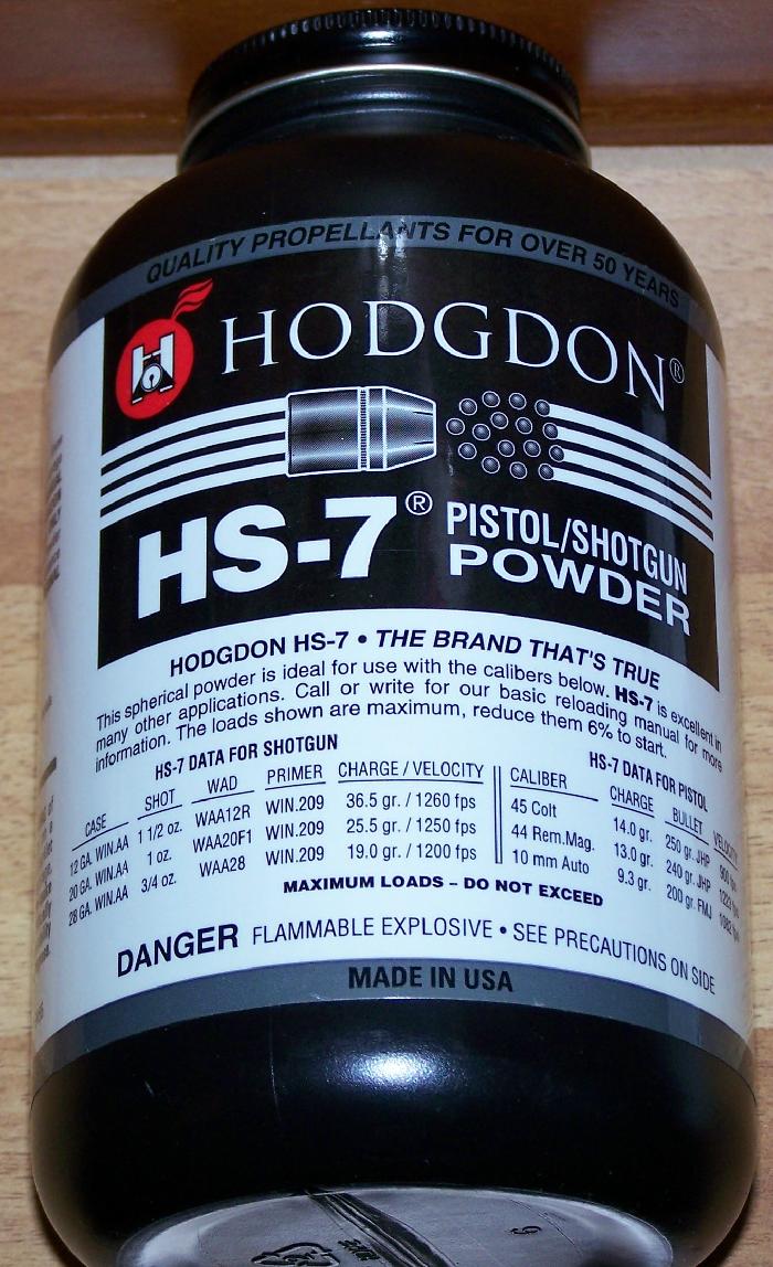 Hodgdon Hs-7 Pistol/Shotgun Powder For Sale at GunAuction.com - 8351829
