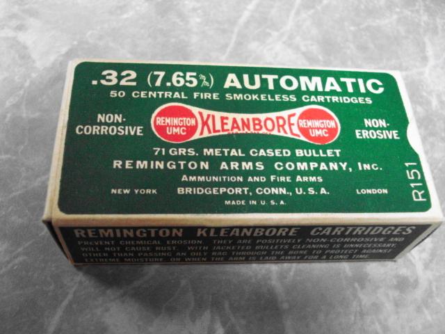 Remington-Umc 32 (7.65) Automatic Dog Bone Box For Sale at GunAuction ...