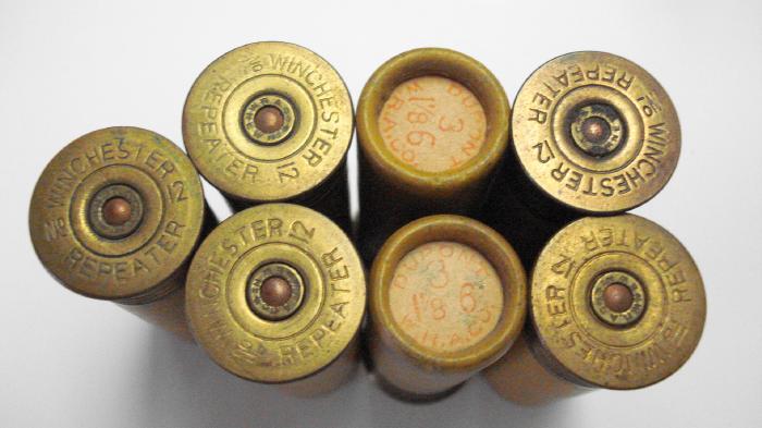 7 Old Winchester 12ga. Repeater Shotgun Shells For Sale at GunAuction ...