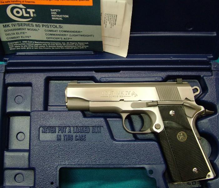 Colt Combat Commander .45 Acp Stainless Night Sights W/Box (1911 ...