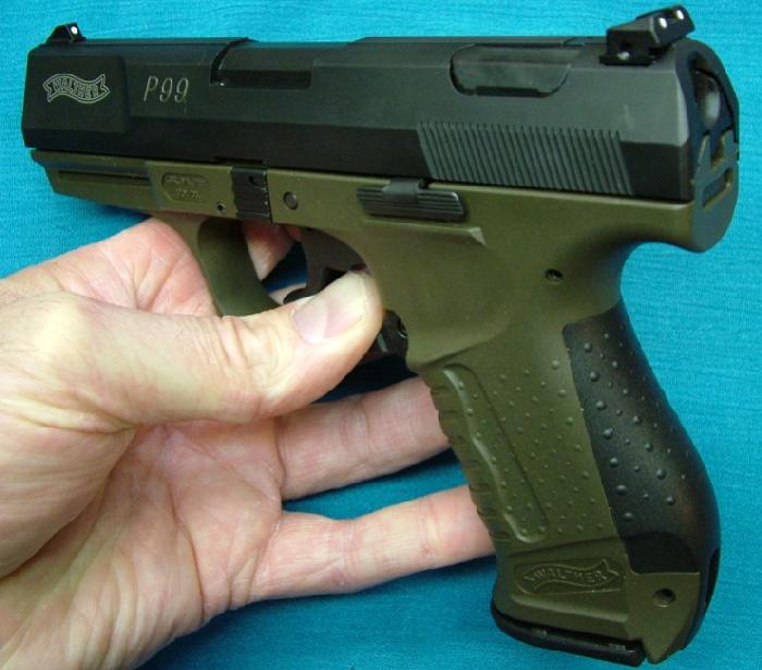 Walther P99 9mm Olive Frame With (2) Mags Minty No Reserve Or Minimum ...