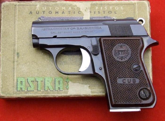 Astra Cub .22 Short W/(2) Mags (Similar To A Colt Junior) Box & Manual ...
