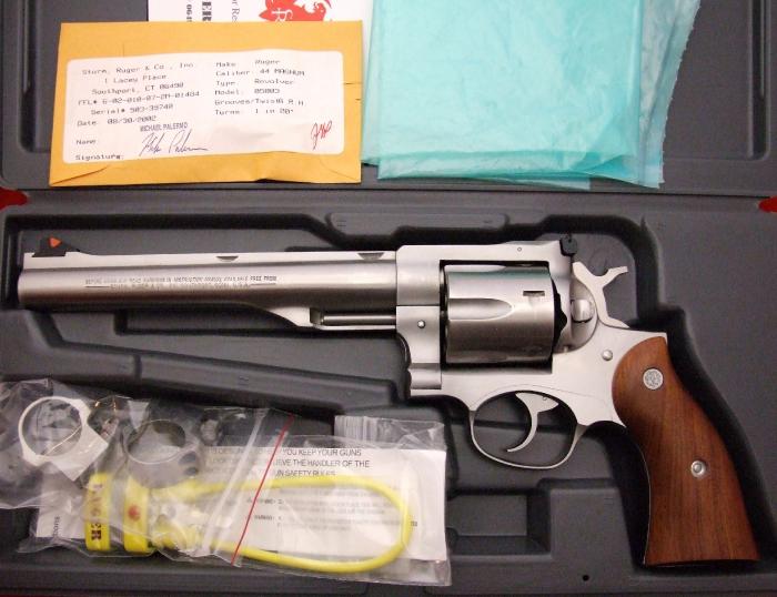 Ruger Redhawk Model Krh-44r Stainless Steel .44 Magnum W/Box & Rings Ca ...