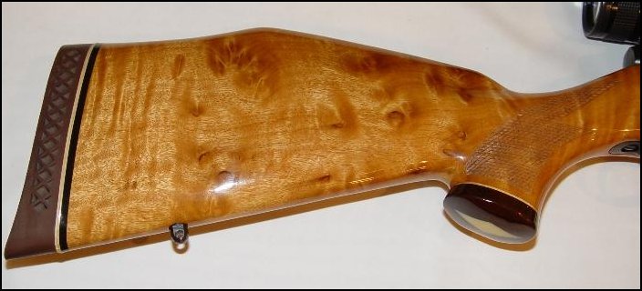 Weatherby Deluxe Mark V Birds Eye Maple Stock For Sale at GunAuction ...