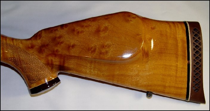 Weatherby Deluxe Mark V Birds Eye Maple Stock For Sale at GunAuction ...