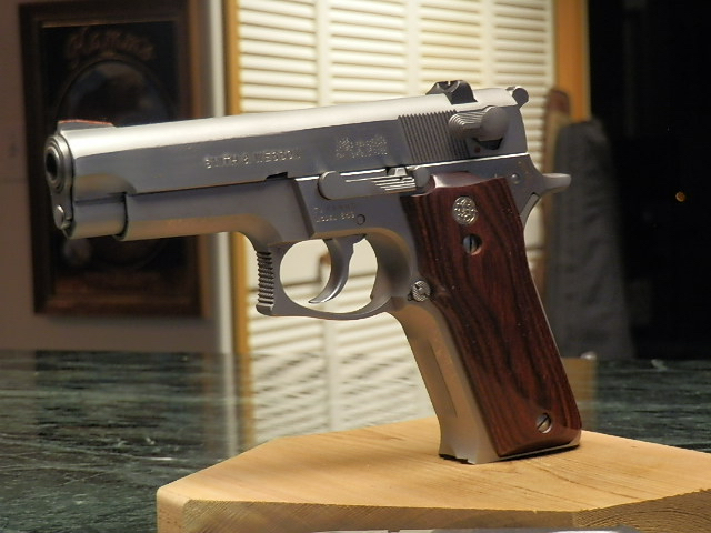 Smith & Wesson S&W 659 Stainless Steel W/Rosewood Grips 9mm Luger For Sale at GunAuction.com ...