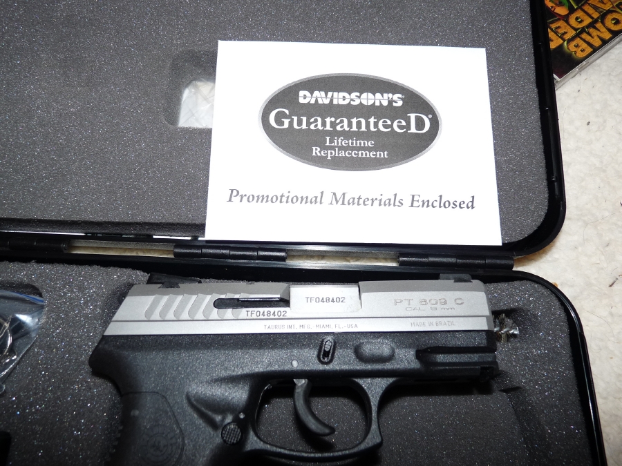 Taurus Pt 809 Compact 9mm 1-12rnd Mag 1-17rnd Mag For Sale at ...