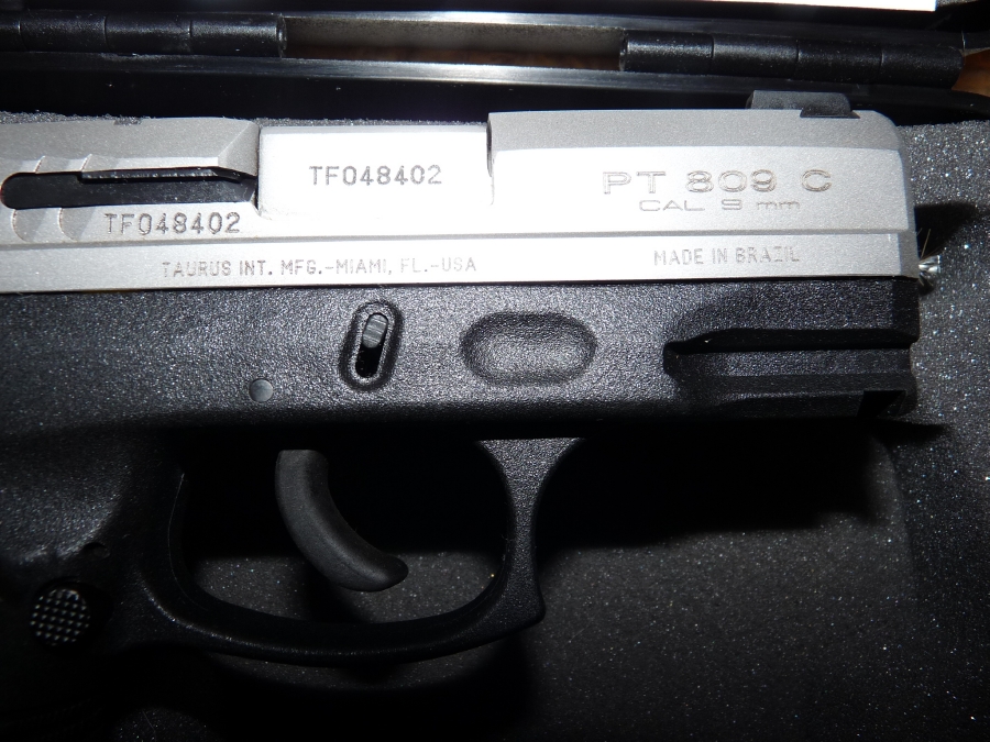 Taurus Pt 809 Compact 9mm 1-12rnd Mag 1-17rnd Mag For Sale at ...