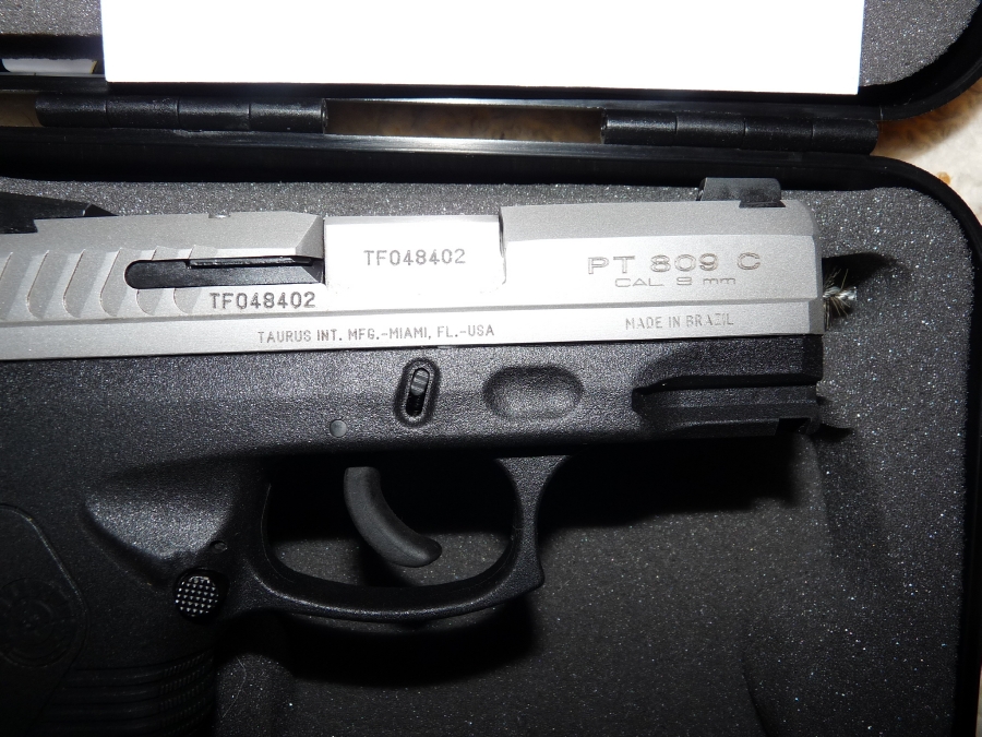 Taurus Pt 809 Compact 9mm 1-12rnd Mag 1-17rnd Mag For Sale at ...