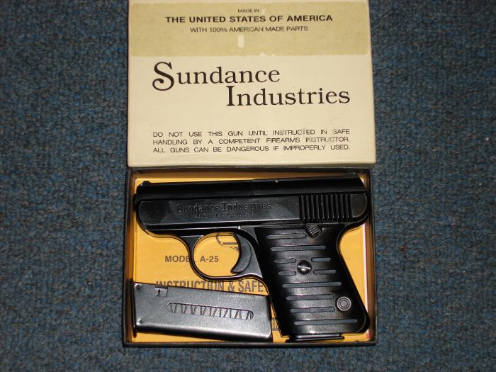 Sundance Industries, Inc. MODEL A-25 W/ 2 MAGS 25 ACP IN BOX .25ACP