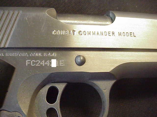 Colt Commander Series 80 45 Colt Comander Stainless 45 Acp. Adjustible ...