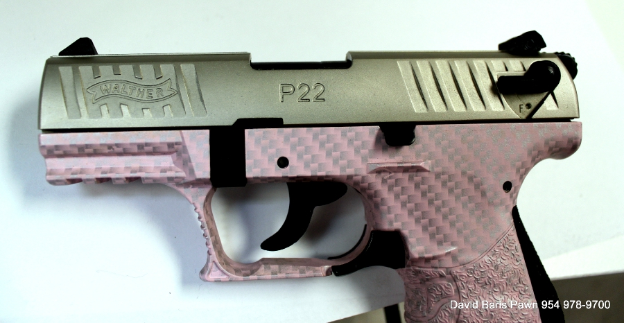 Walther Arms Inc P22 Pink Carbon Fiber W/ Nickel Slide .22 Lr For Sale ...