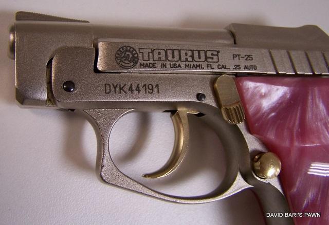 Taurus Pt-25 Nickel Finish Pink Pearl Grips For Sale at GunAuction.com ...