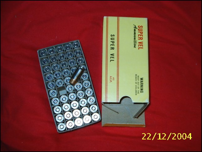 Super Vel 45 auto ammo, Lee Jurras 190 gr HP