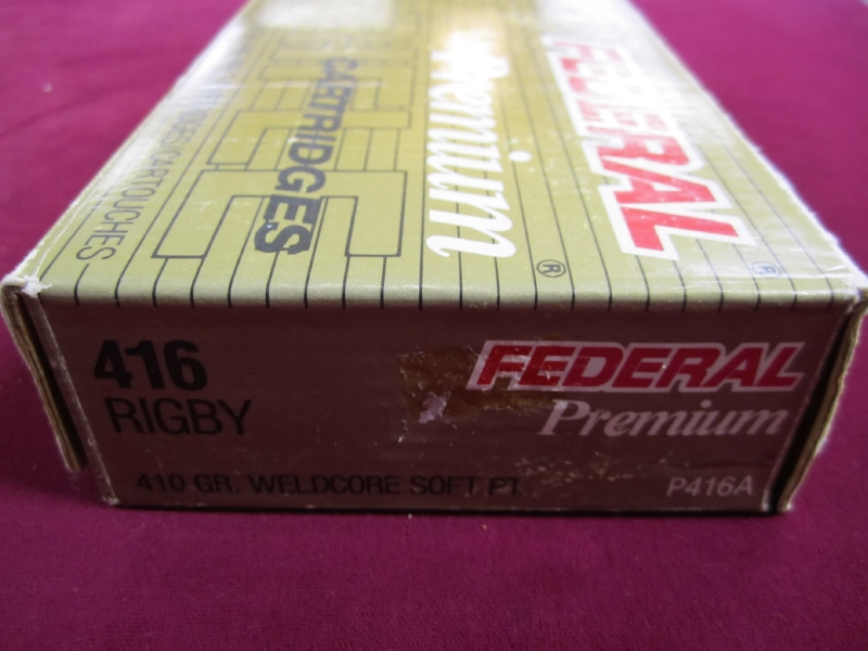 Federal 416 Rigby 410 Gr. Weldcore Soft Point For Sale at GunAuction ...