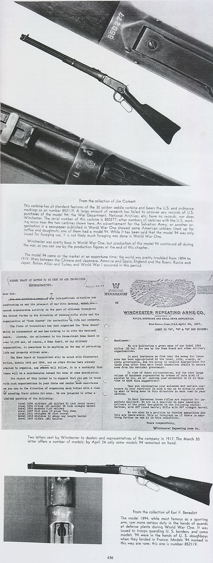 Winchester Model 1894 Wwi Spruce Gun Carbine 30-30 Mfg 1918 C&R Ok For ...