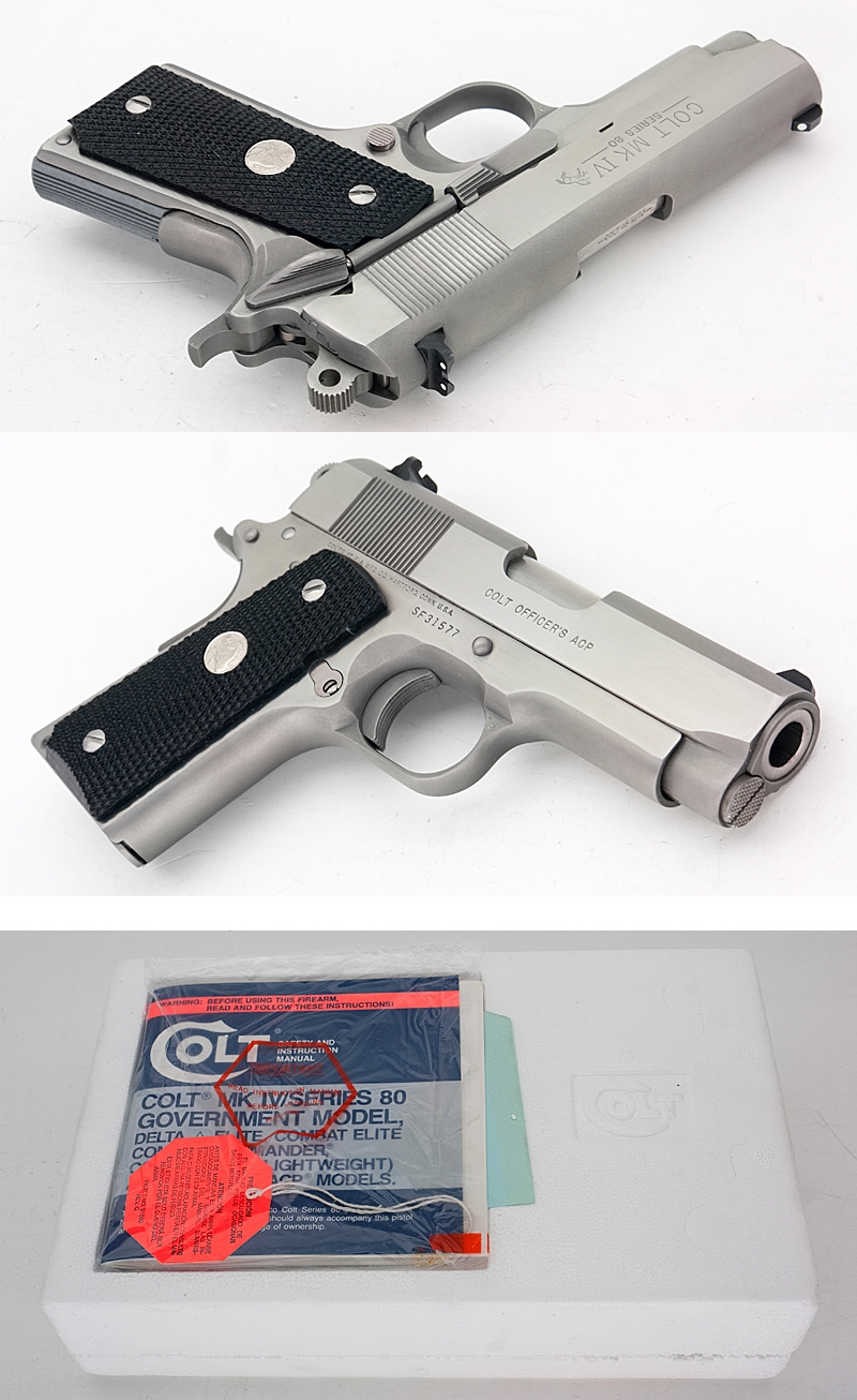 Colt 1911 Officers Model Mk Iv Series 80 Stainless Steel 45 Acp ...