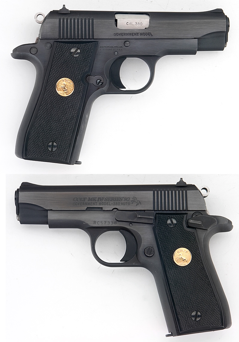 Colt 380 Government Model Mk Iv Series 80 Automatic 380 Acp Pistol Lnib ...