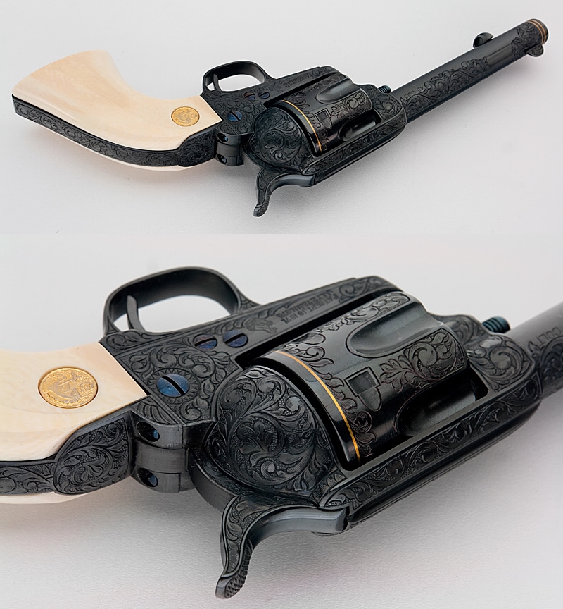 Colt 1st Gen Single Action Army 45 Fully Engraved Ivory Grips Mfg 1893 ...