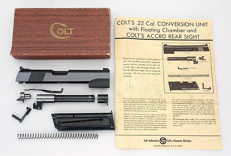 COLT 1911 .45 ACP & .38 SUPER GOVERNMENT MODEL .22 LR CONVERSION KIT